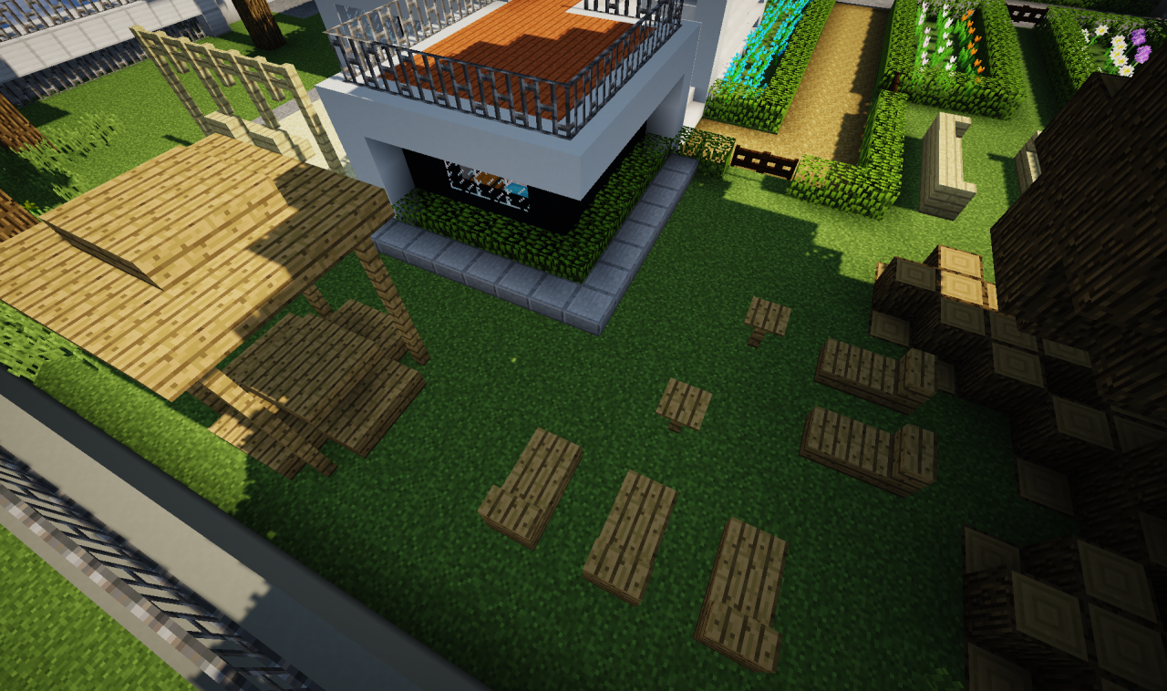 MODERN HOUSE +Yard Minecraft Map