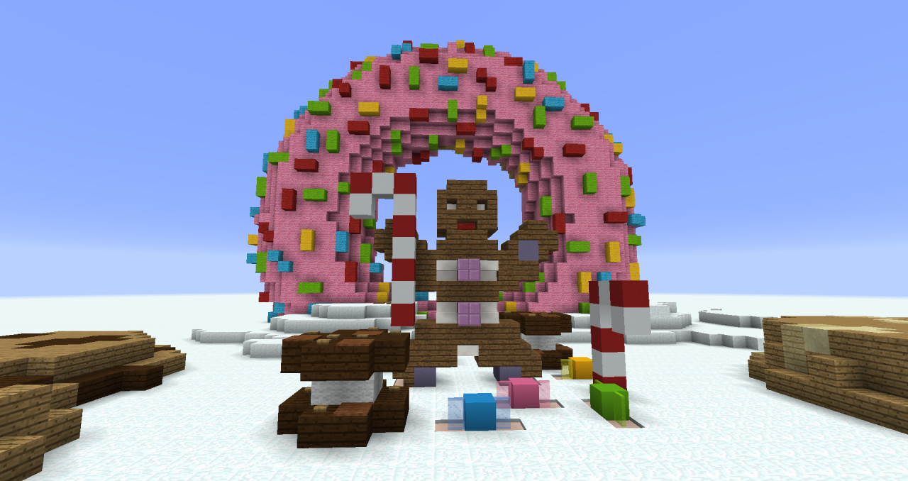 ️ Christmas Builds 19/25 🎁 GINGERBREAD MAN Minecraft Map