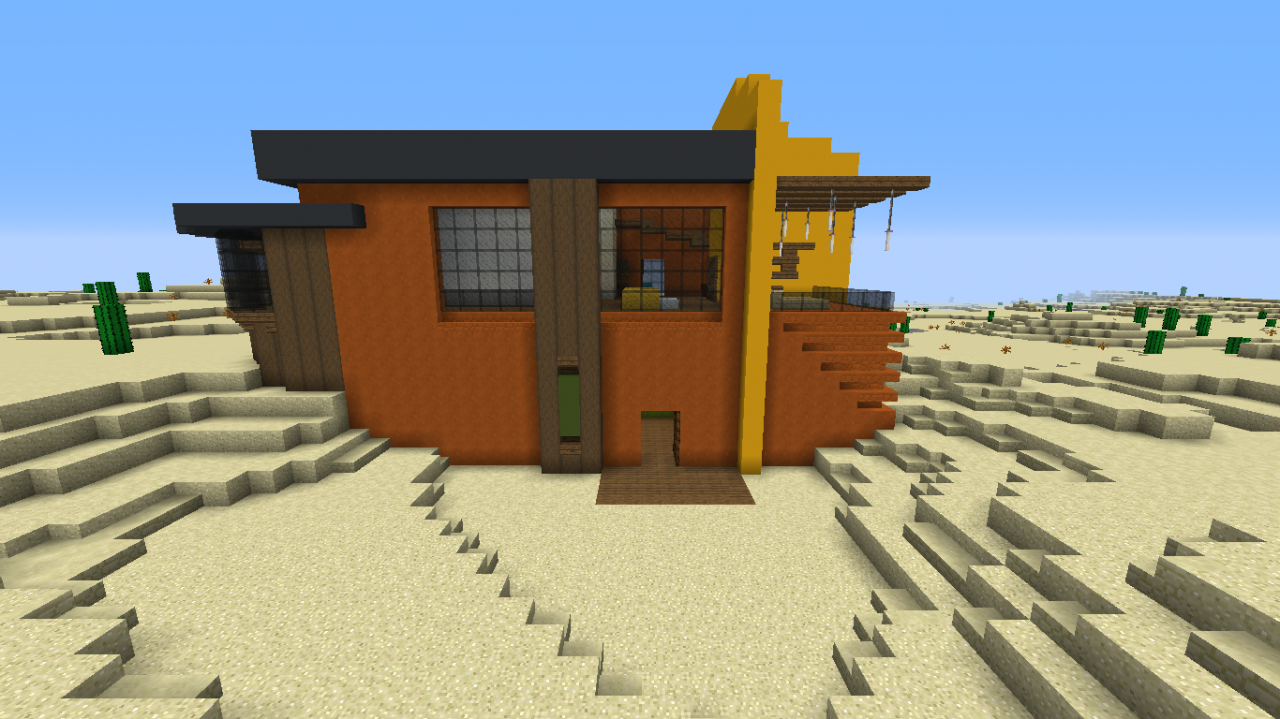 desert modern house Minecraft Map
