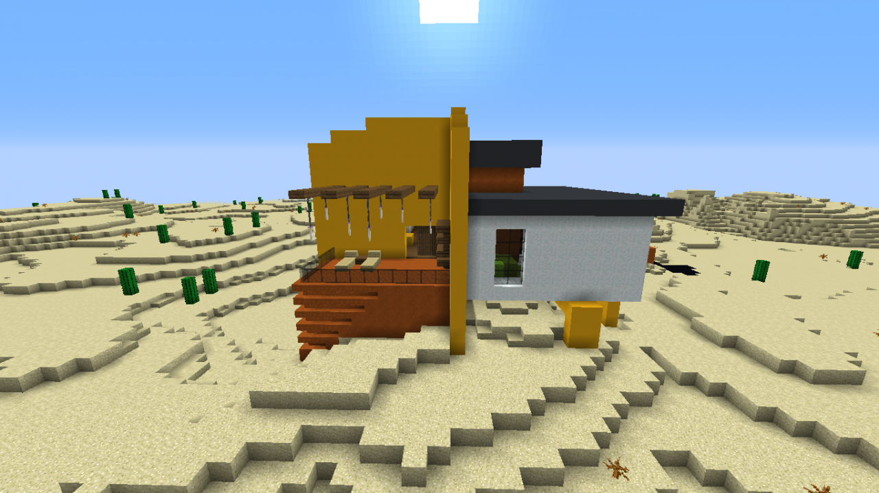 desert modern house Minecraft Map