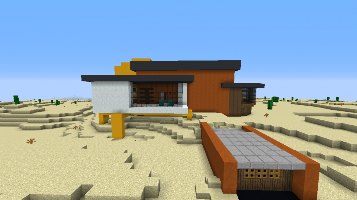 desert modern house Minecraft Map