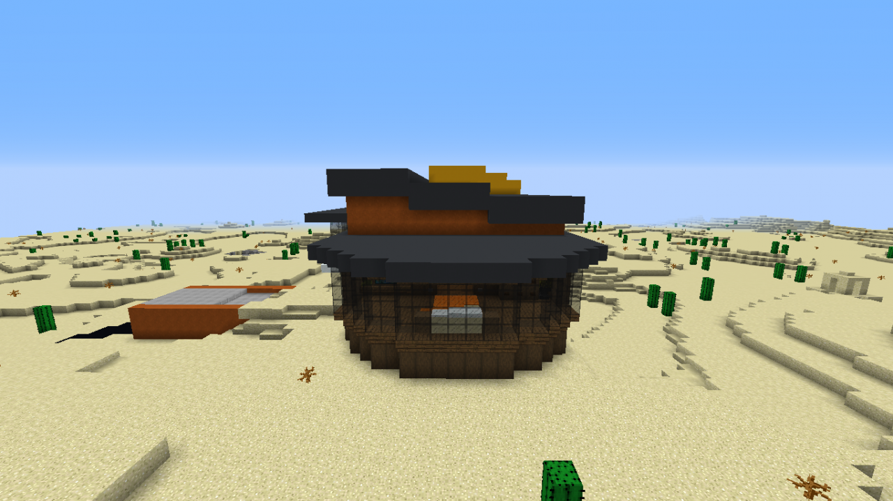 desert modern house Minecraft Map