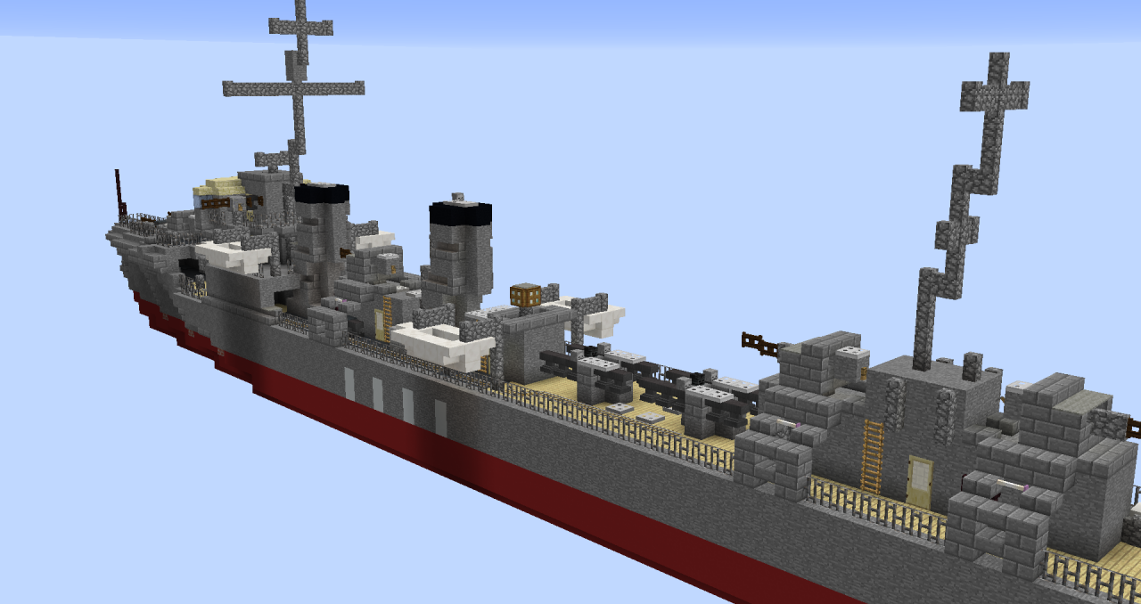 IJN Kamikaze class 1:1 Scale (August 2018) Minecraft Map