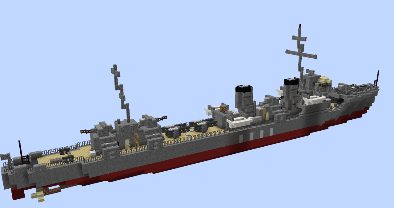 IJN Kamikaze class 1:1 Scale (August 2018) Minecraft Map