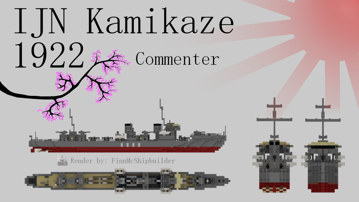IJN Kamikaze class 1:1 Scale (August 2018) Minecraft Map