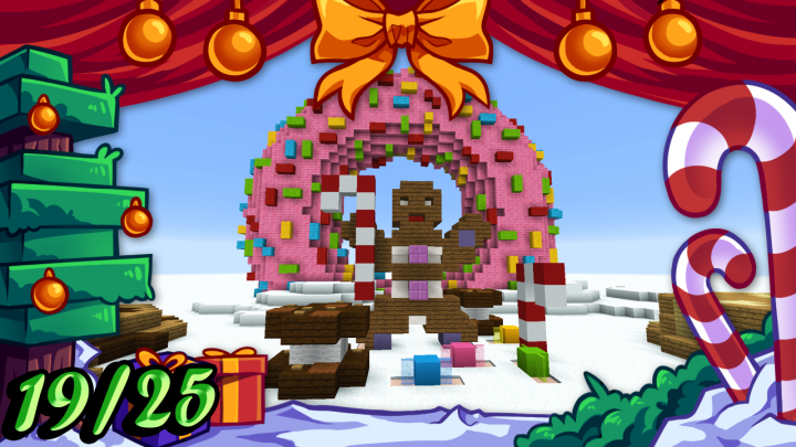 ️ Christmas Builds 19/25 🎁 GINGERBREAD MAN Minecraft Map