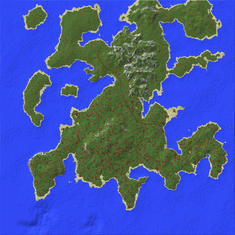 "Two biomes" - 1000x1000 (worldpainter) Minecraft Map