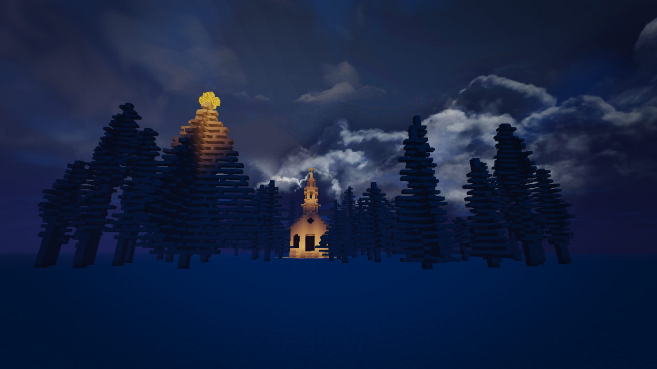 White Christmas Package (29 Tree +1 church) Minecraft Map