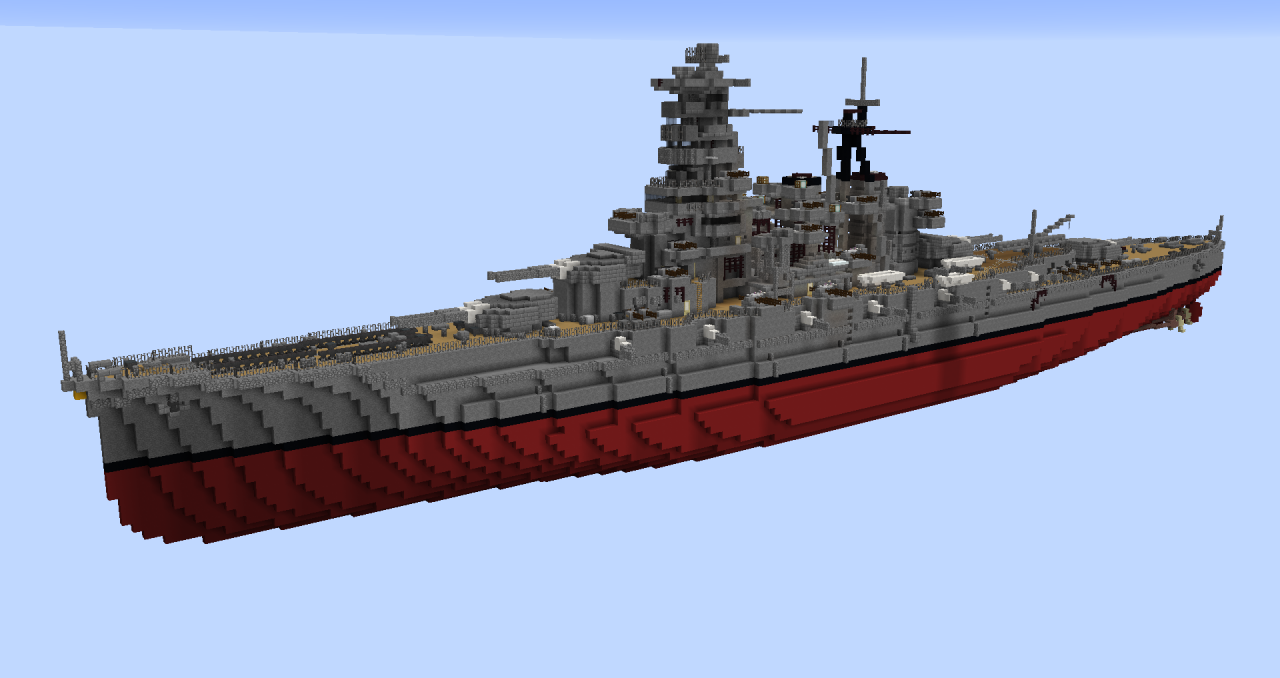 IJN Haruna 1:1 Scale Minecraft Map