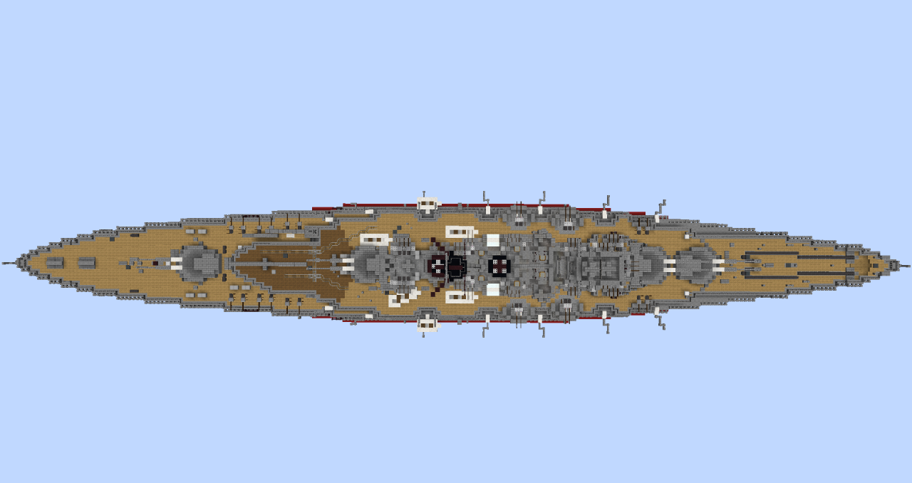 IJN Haruna 1:1 Scale Minecraft Map