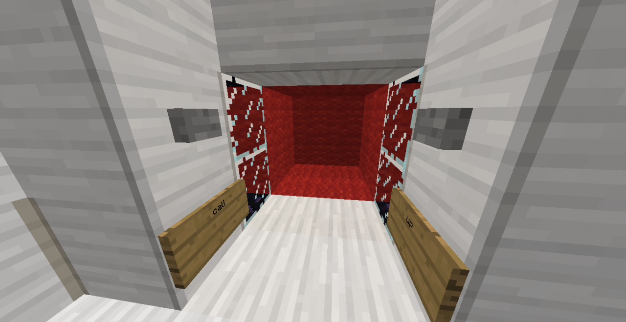 2 X 2 realistic redstone slimeblock elevator Minecraft Map