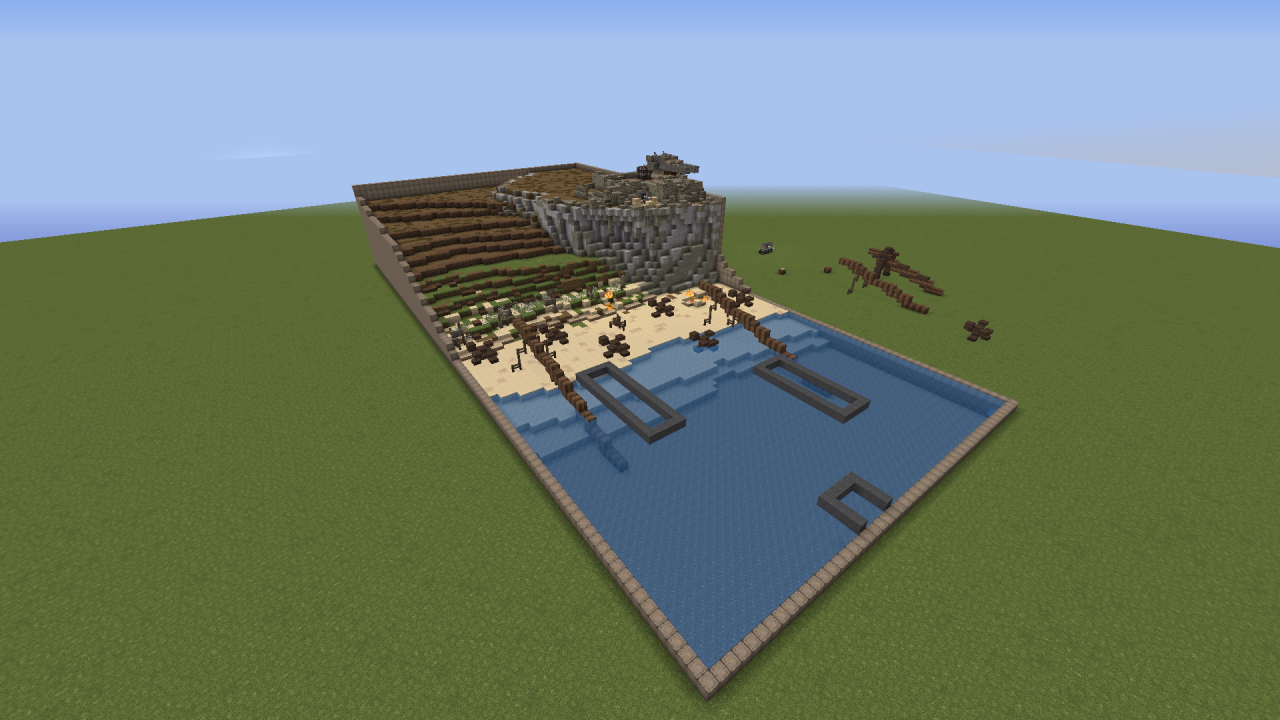 Normandy inspirated WW2 model Minecraft Map