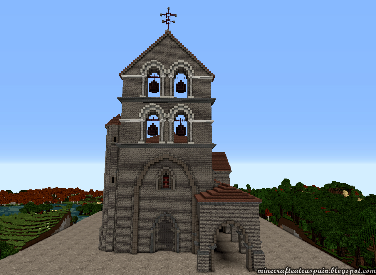 Replica Minecraft of the Collegiate Church of San Salvador de Cantamuda ...