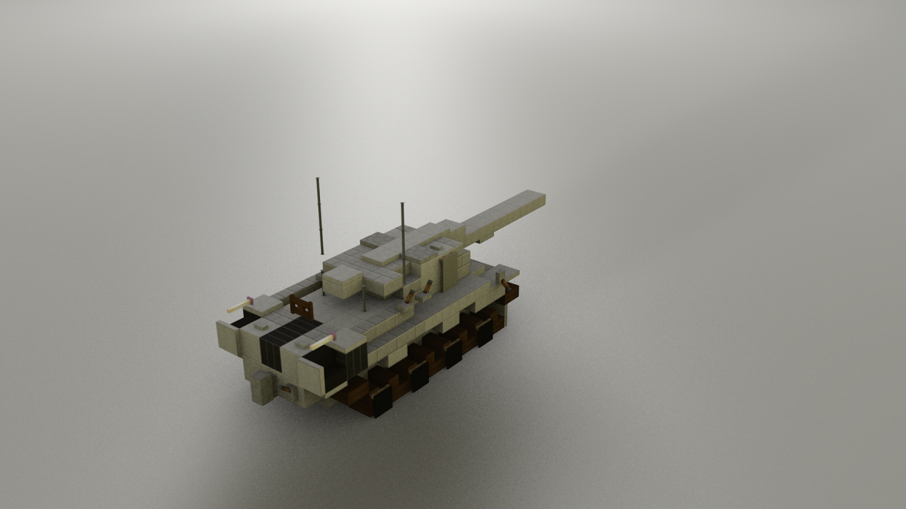 Leopard 1 Realstic tank 1.5:1 Minecraft Map