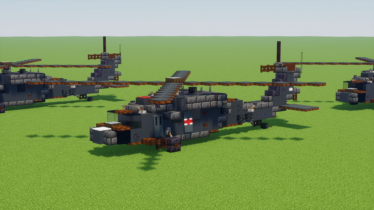 UH-60 Black Hawk Helicopter + Medevac Minecraft Map