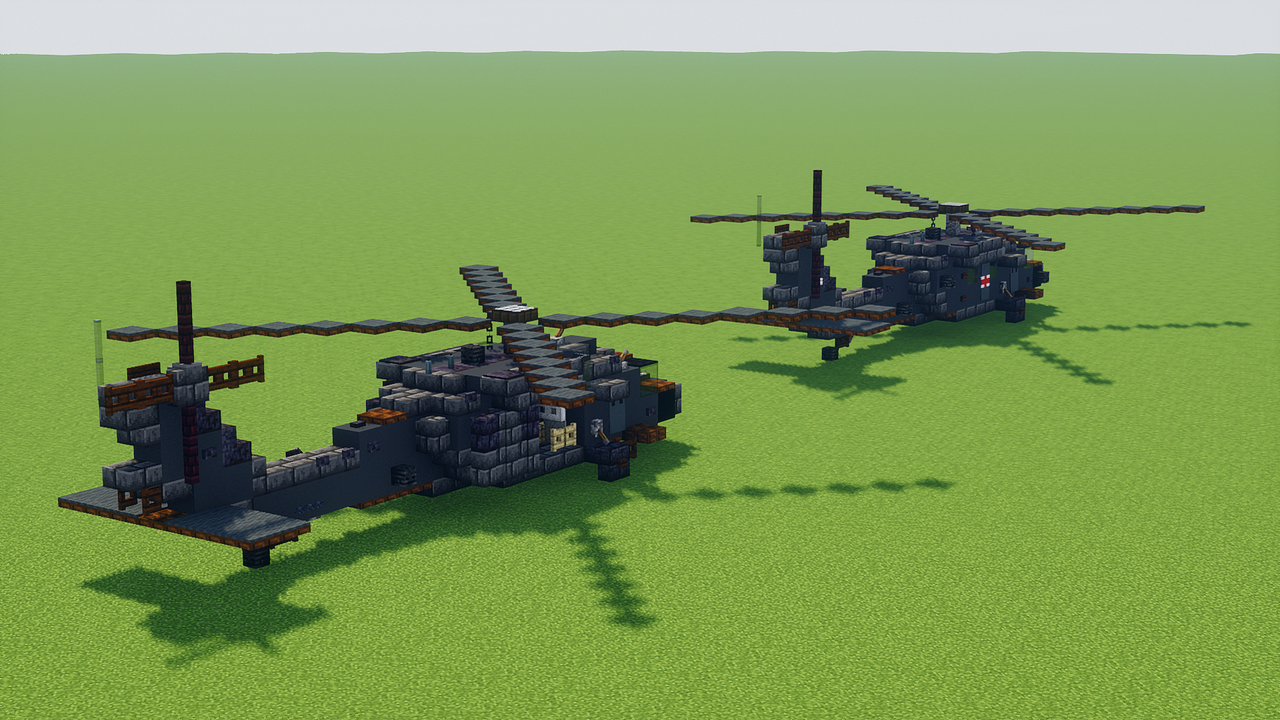 UH-60 Black Hawk Helicopter + Medevac Minecraft Map