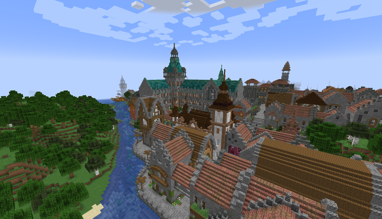 Medieval town Minecraft Map