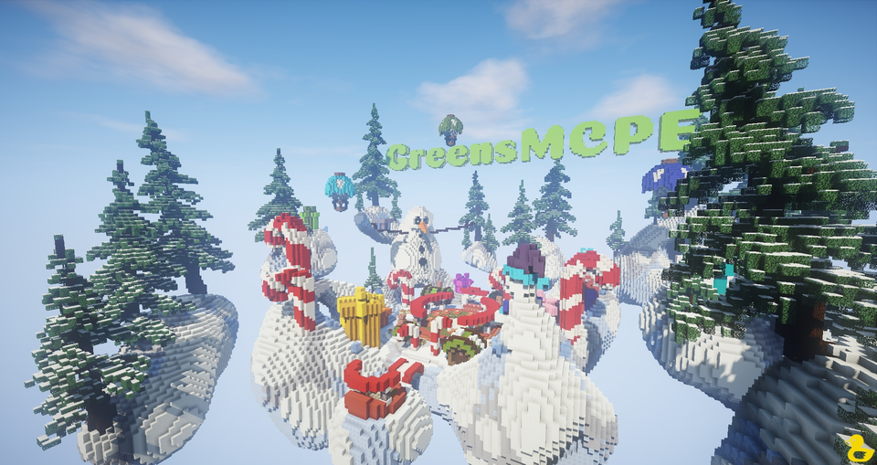 Greens MCPE Winter Hub Minecraft Map