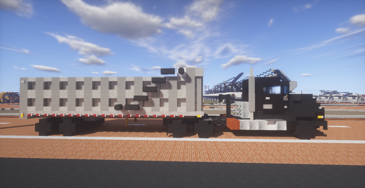 Mack R model Truck with Dump-Trailer V3 Minecraft Map