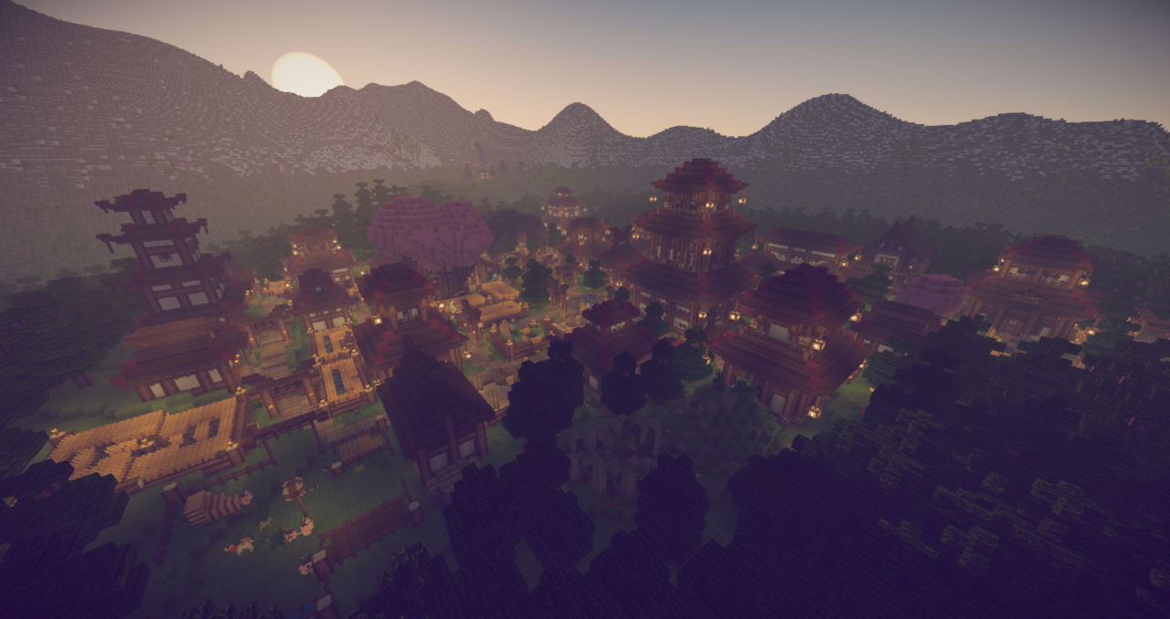 Japanese Village Minecraft Map