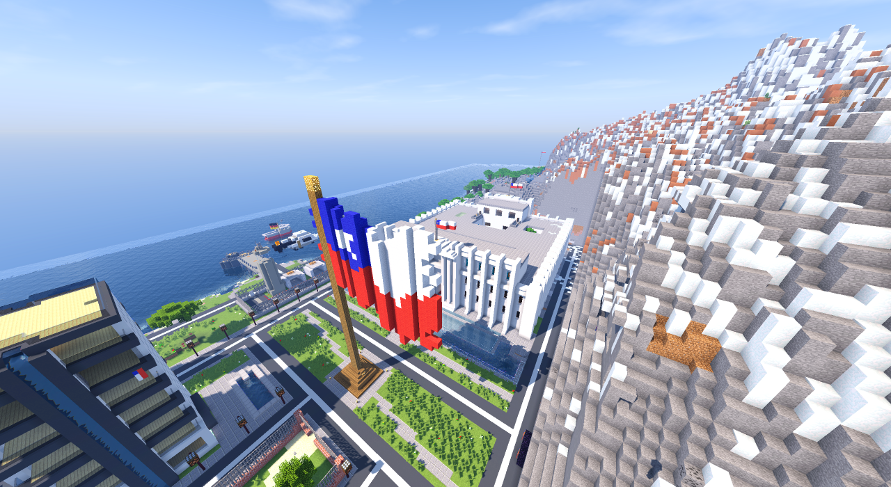 La Moneda Palace + Plaza de la Ciudadanía, Chile Minecraft Map