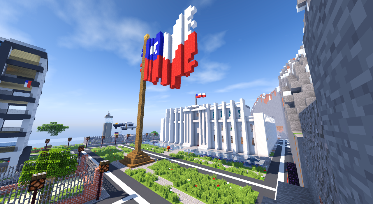 La Moneda Palace + Plaza de la Ciudadanía, Chile Minecraft Map