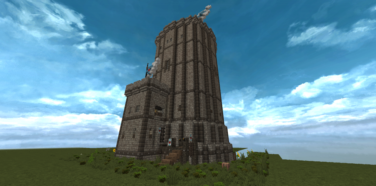Windsor Castle Inspired Tower House (Command Blocks) Minecraft Map