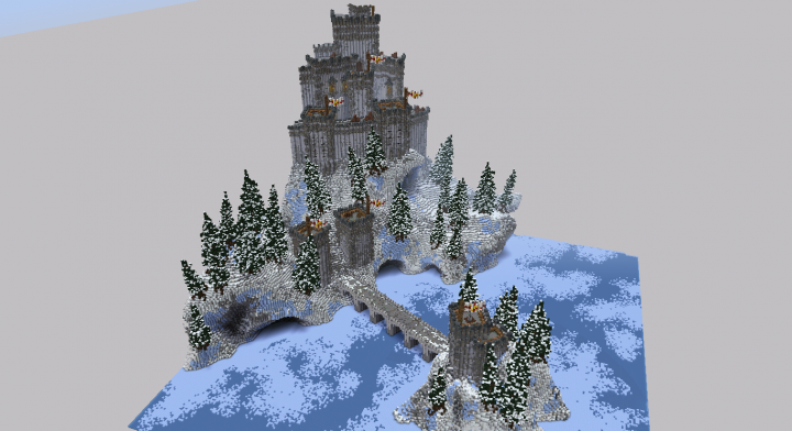 A small part of an old castle Minecraft Map