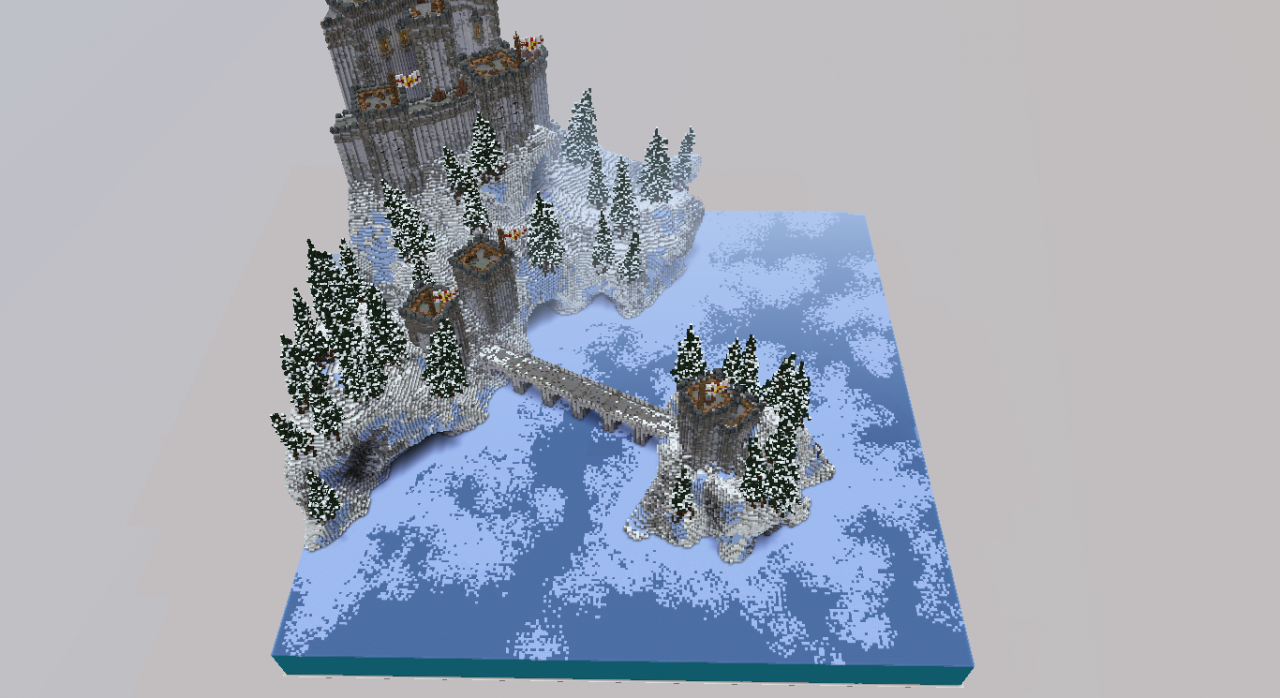 A small part of an old castle Minecraft Map