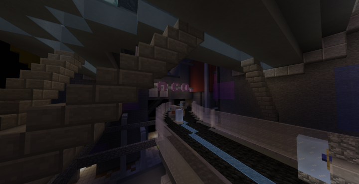 Cybercity Police Chase - A Cyberpunk City Plot Build Minecraft Map