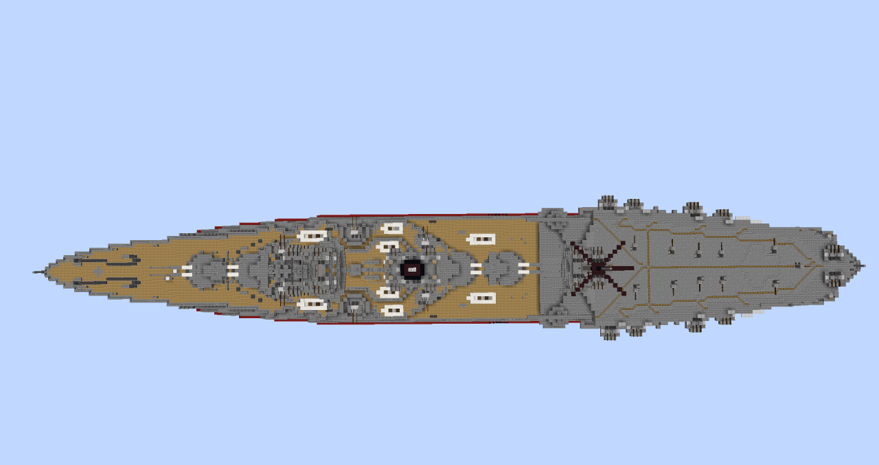 IJN Ise 1:1 Scale Minecraft Map