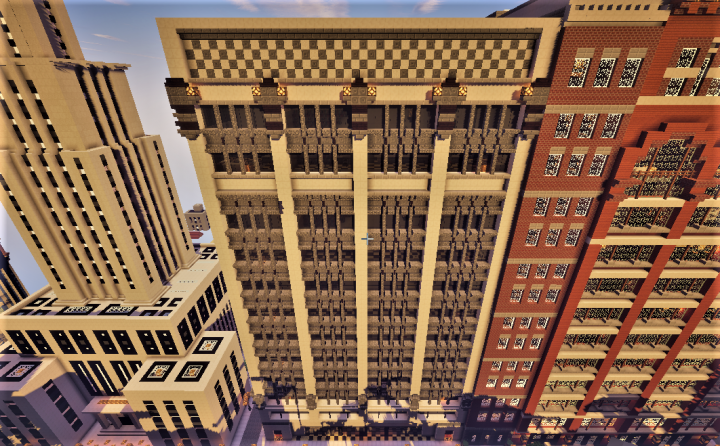 2 park avenue building - Chicago style architecture Minecraft Map
