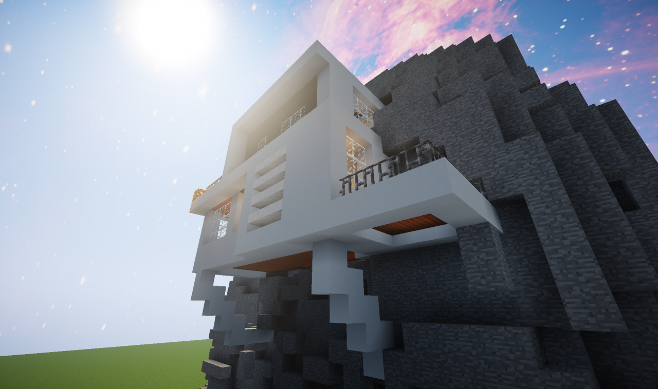 CLIFFSIDE MODERN HOUSE Minecraft Map