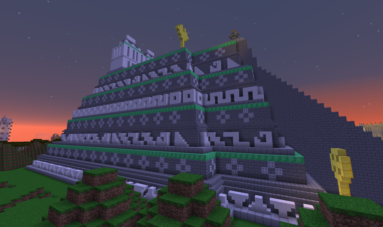 AoE II Aztec World Wonder "Huēy Teōcalli" Minecraft Map