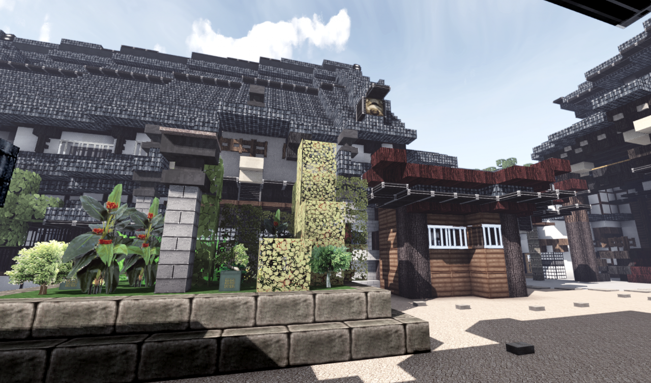 Honkyo-ji, Nakadera, Chuo Ward, Osaka, Kansai, Japan Minecraft Map