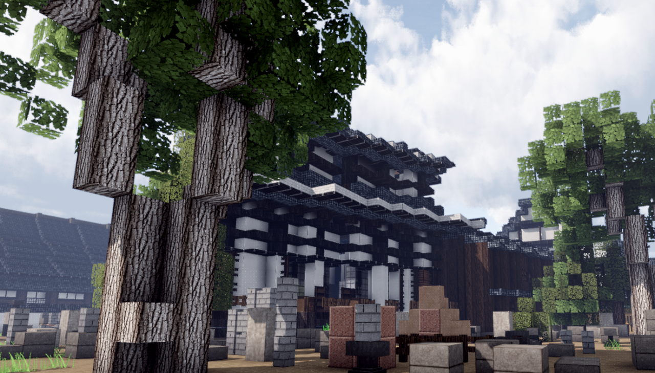 Honkyo-ji, Nakadera, Chuo Ward, Osaka, Kansai, Japan Minecraft Map