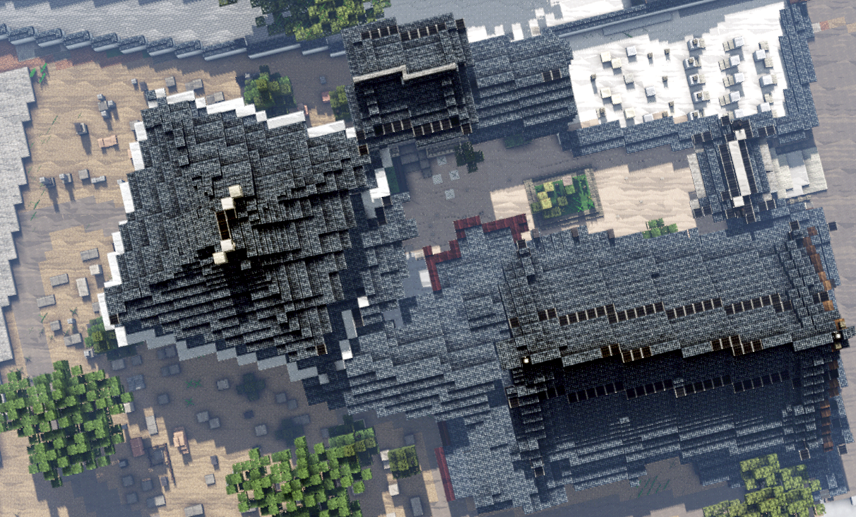 Honkyo-ji, Nakadera, Chuo Ward, Osaka, Kansai, Japan Minecraft Map