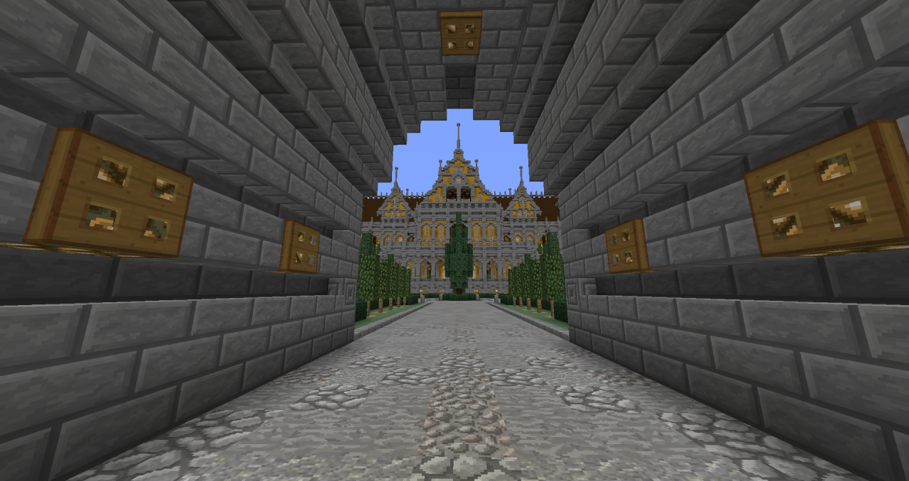 Grand jaune Palace Spawn/hub (download) Minecraft Map