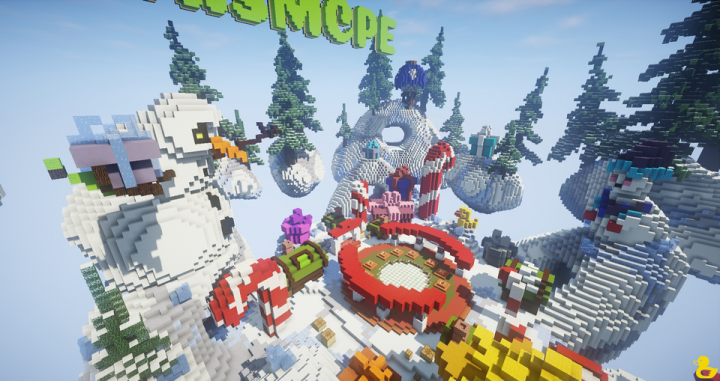 Greens MCPE Winter Hub Minecraft Map
