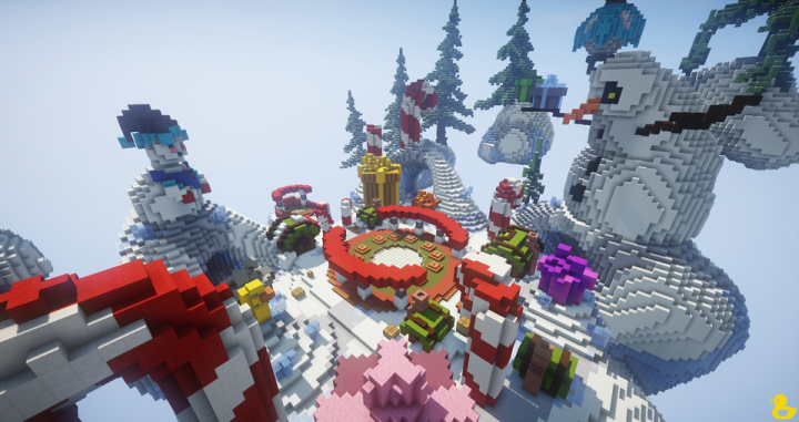 Greens MCPE Winter Hub Minecraft Map