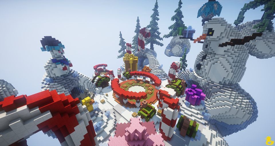 Greens MCPE Winter Hub Minecraft Map
