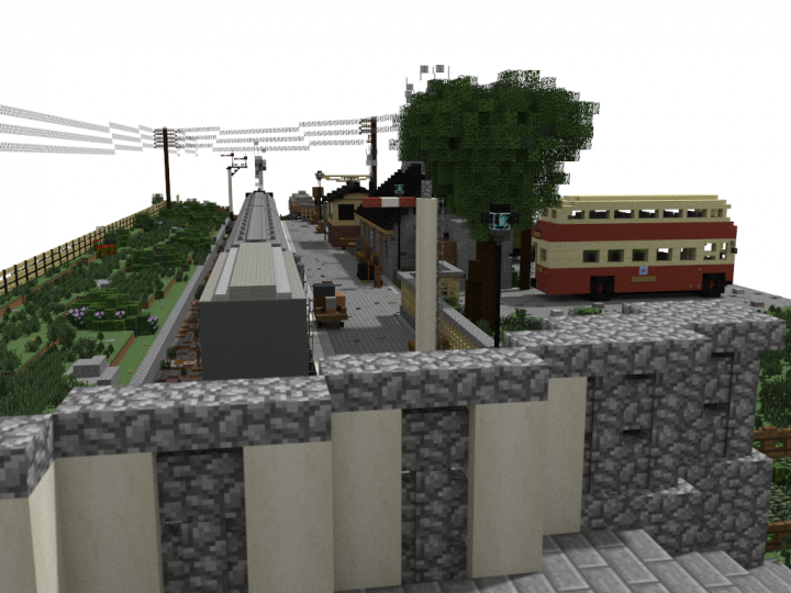 1950s British Branchline | 3:1 Diorama Minecraft Map