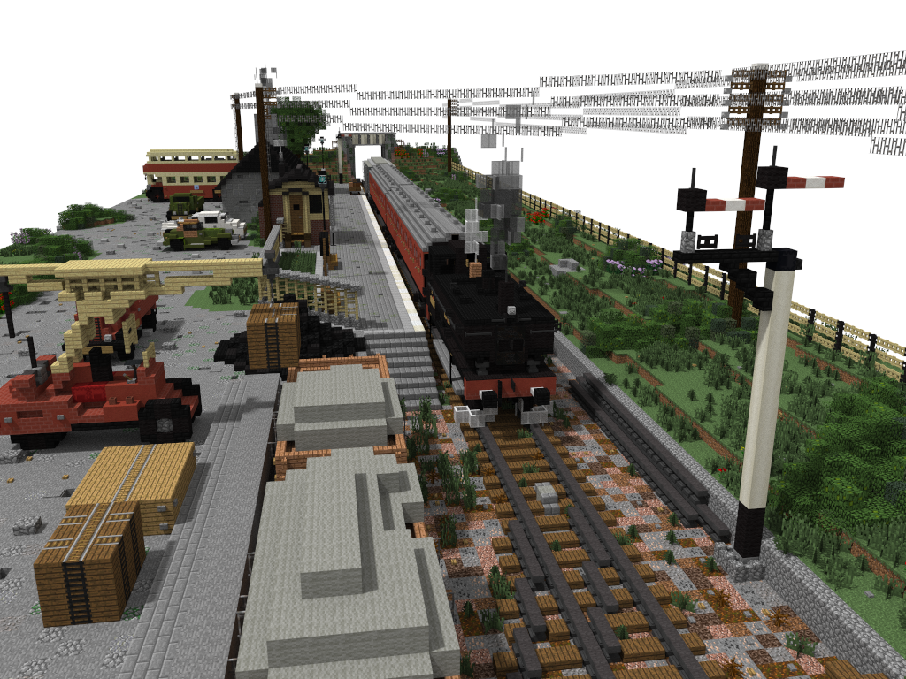 1950s British Branchline | 3:1 Diorama Minecraft Map