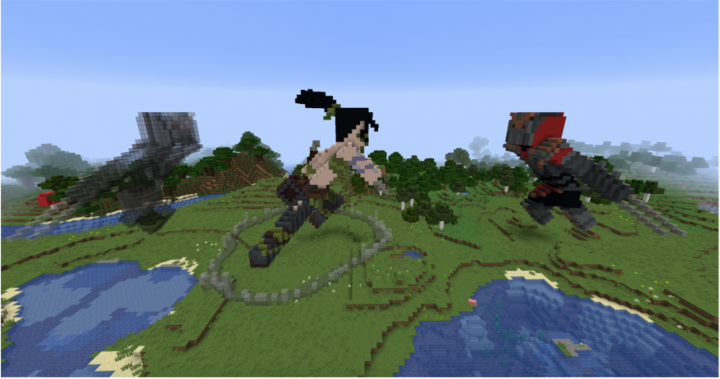 Zed Statue from League of Legends Minecraft Map