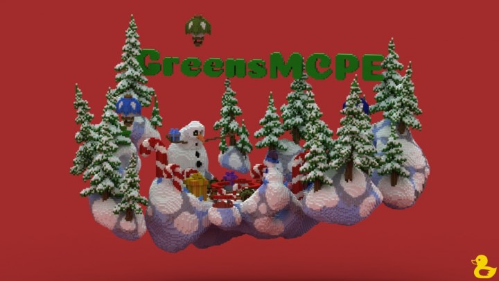 Greens MCPE Winter Hub Minecraft Map