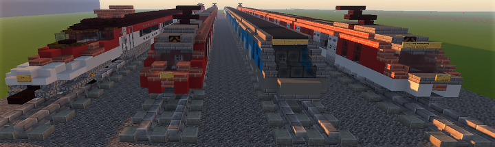 Set of 4 Custom German Trains Minecraft Map