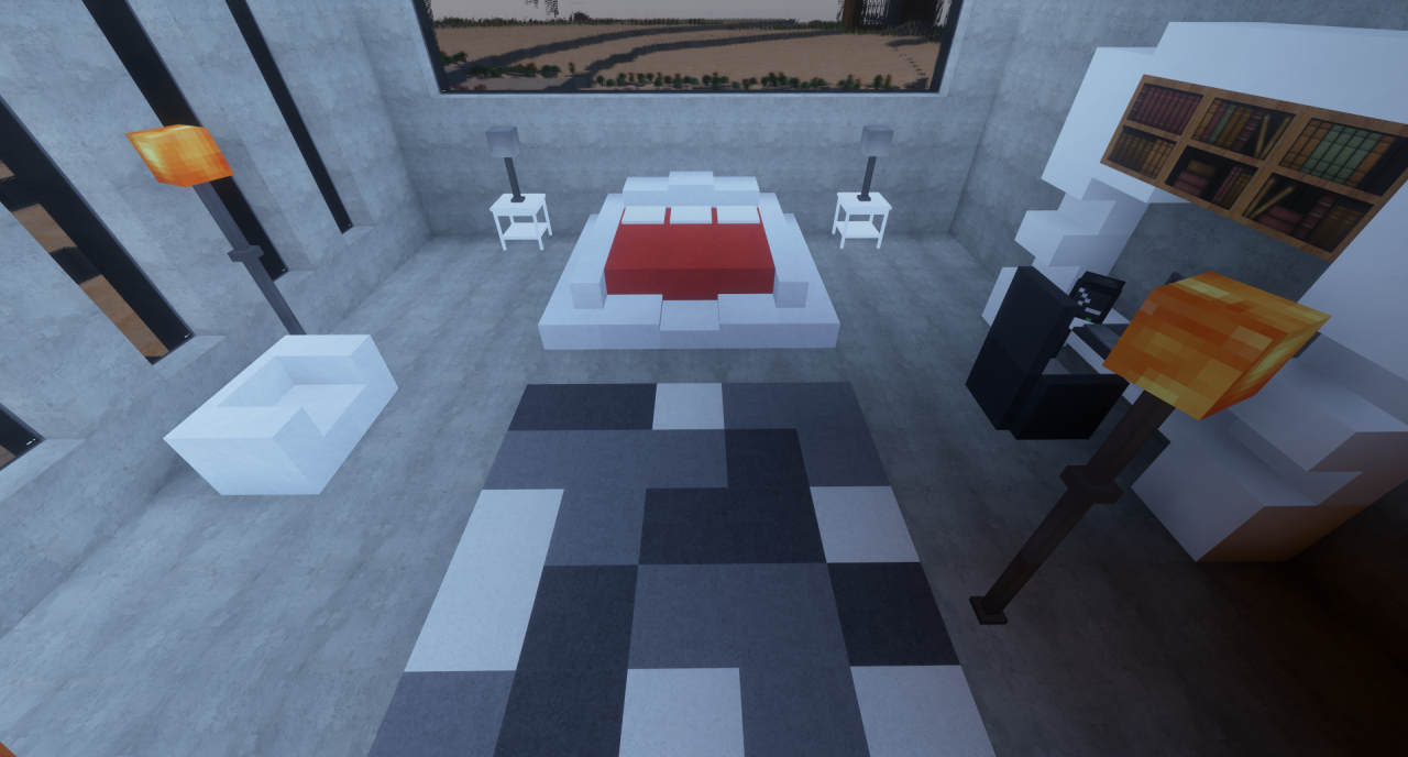 Brutalist Desert Home Minecraft Map