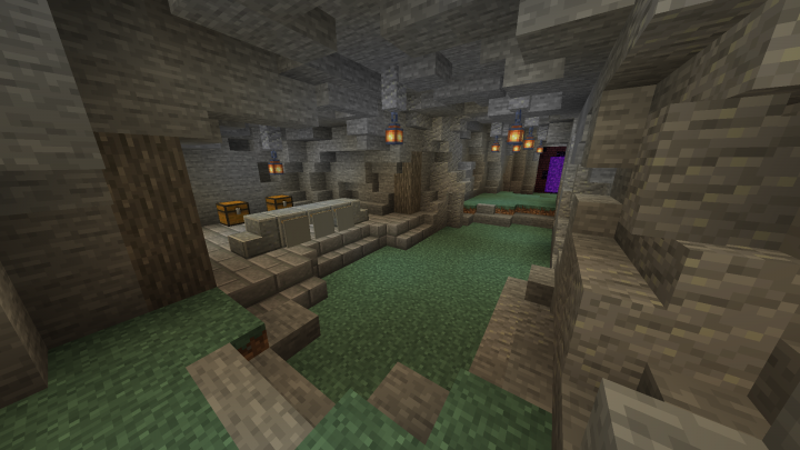 Terraformed cave system(Home) Minecraft Map