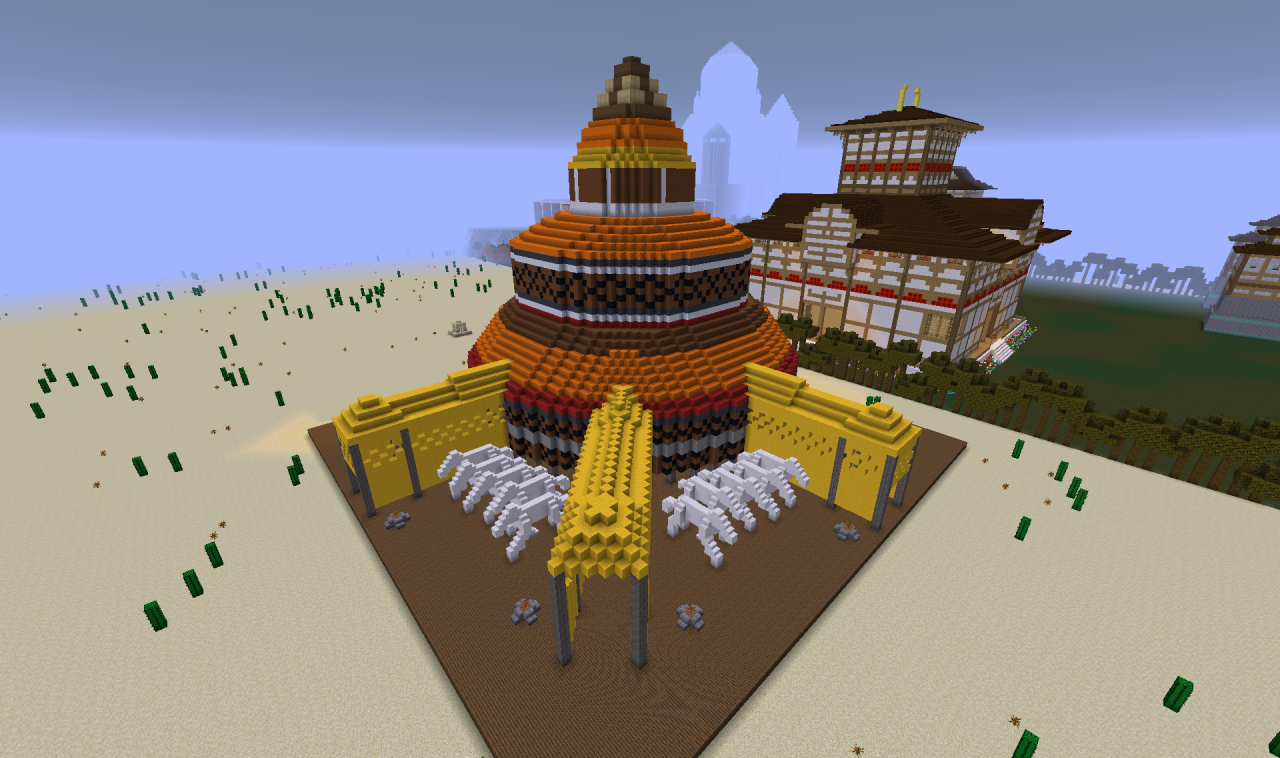 AoE II Mongols' Wonder "The Great Tent of Genghis Khan" Minecraft Map