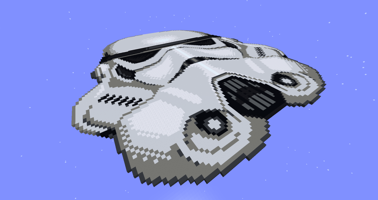 Stormtrooper Helmet - Pixel Art (Download) Minecraft Map